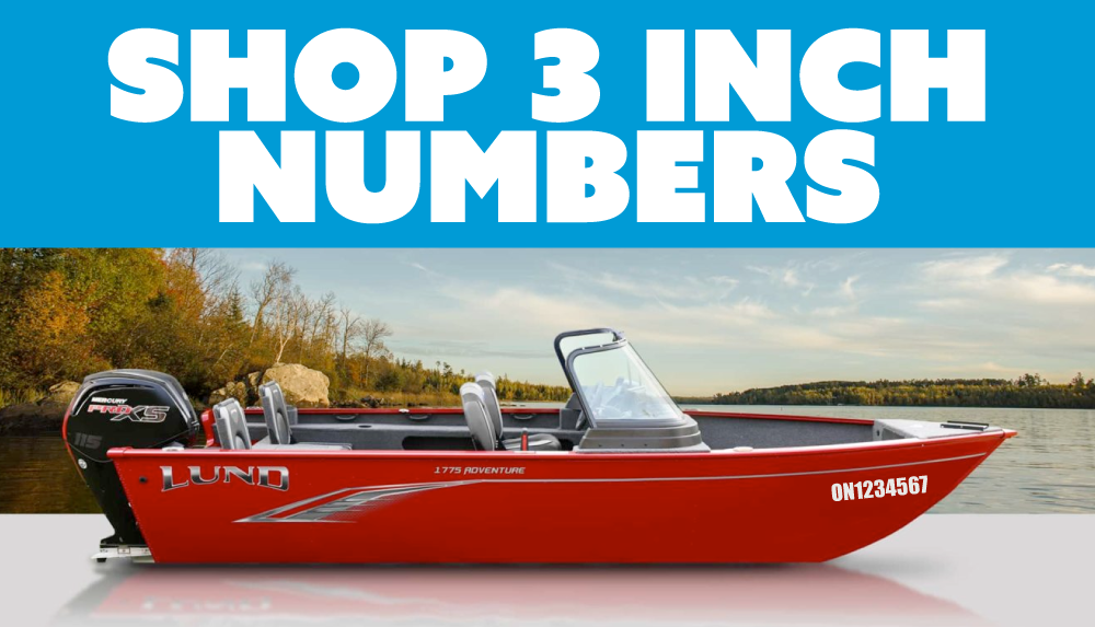 3 Inch Numbers – Boat Numbers Canada